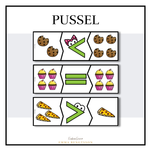 Pussel - större, mindre eller lika | Teach Academy Pussel - större, mindre eller lika | Teach Academy