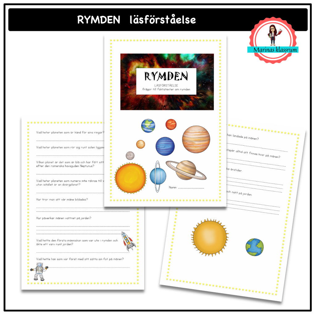Läsförståelse-häfte till faktatexter Rymden - svårare längre texter ... Läsförståelse-häfte till faktatexter Rymden - svårare längre texter ...