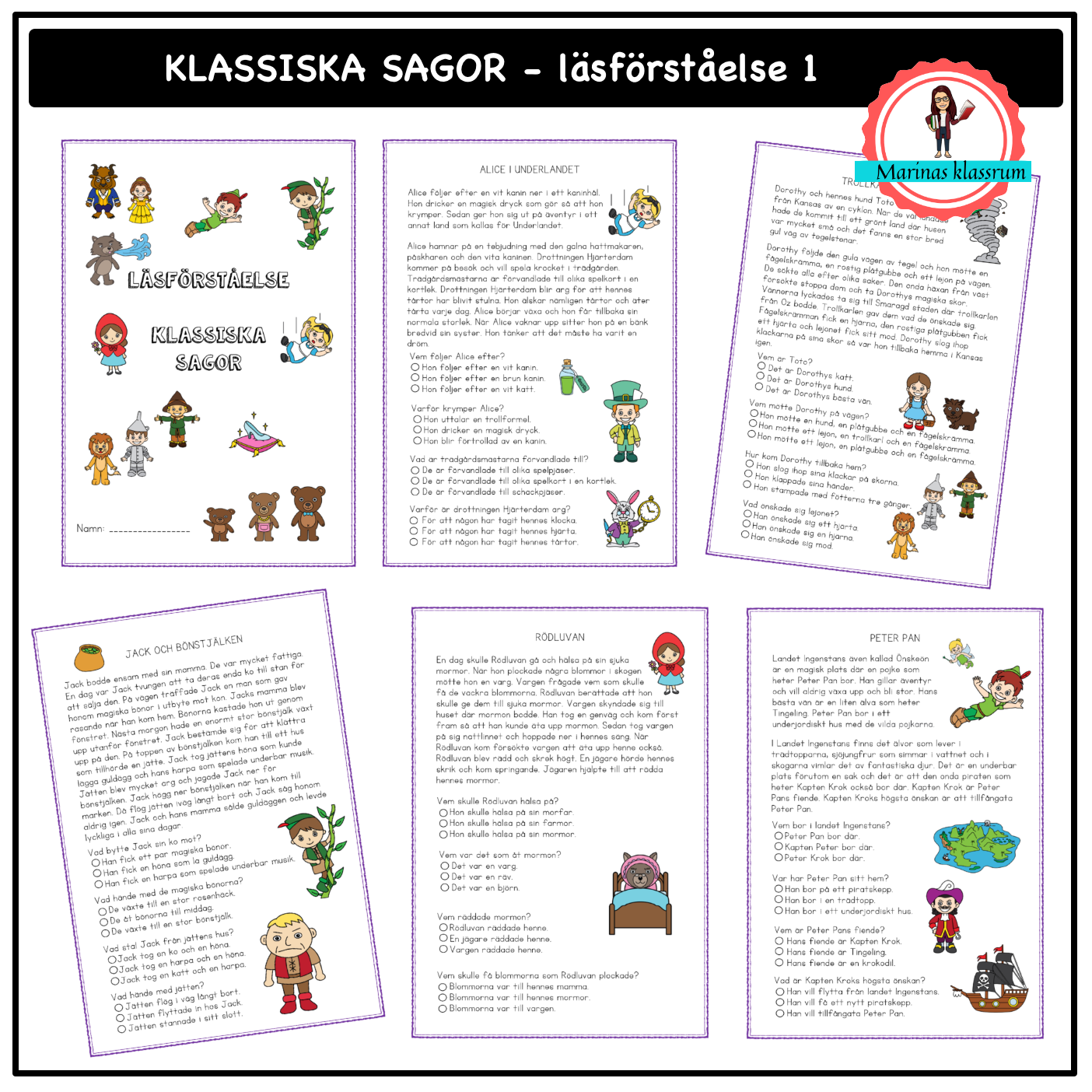 Klassiska sagor - läsförståelse 1 | Teach Academy Klassiska sagor - läsförståelse 1 | Teach Academy