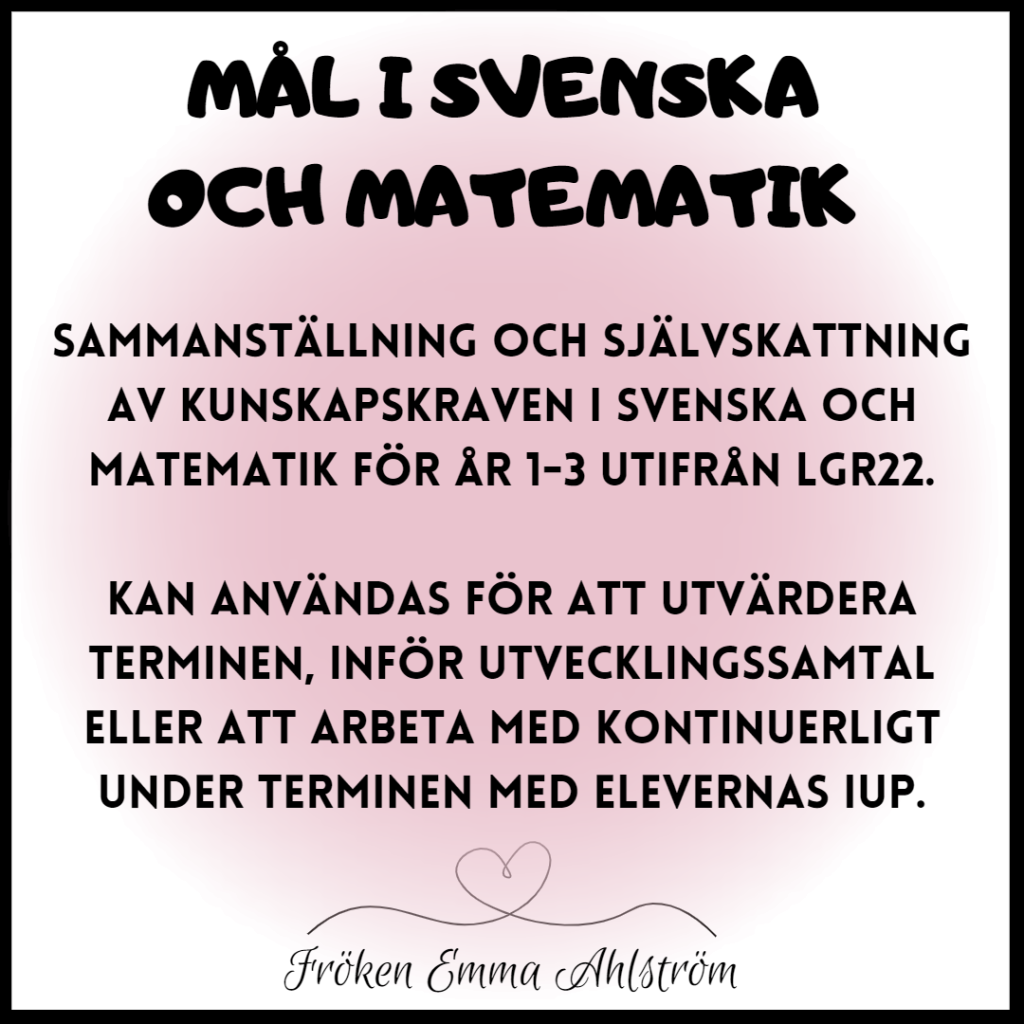 MÅL I SVENSKA OCH MATEMATIK (ÅR 1 - 3) | Teach Academy MÅL I SVENSKA OCH MATEMATIK (ÅR 1 - 3) | Teach Academy