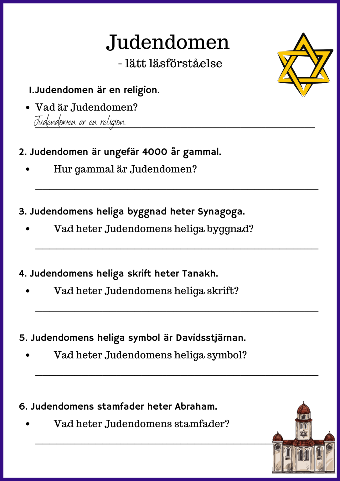 Väldigt enkel läsförståelse: Islam och Judendomen (PAKETPRIS!) | Teach ... Väldigt enkel läsförståelse: Islam och Judendomen (PAKETPRIS!) | Teach ...