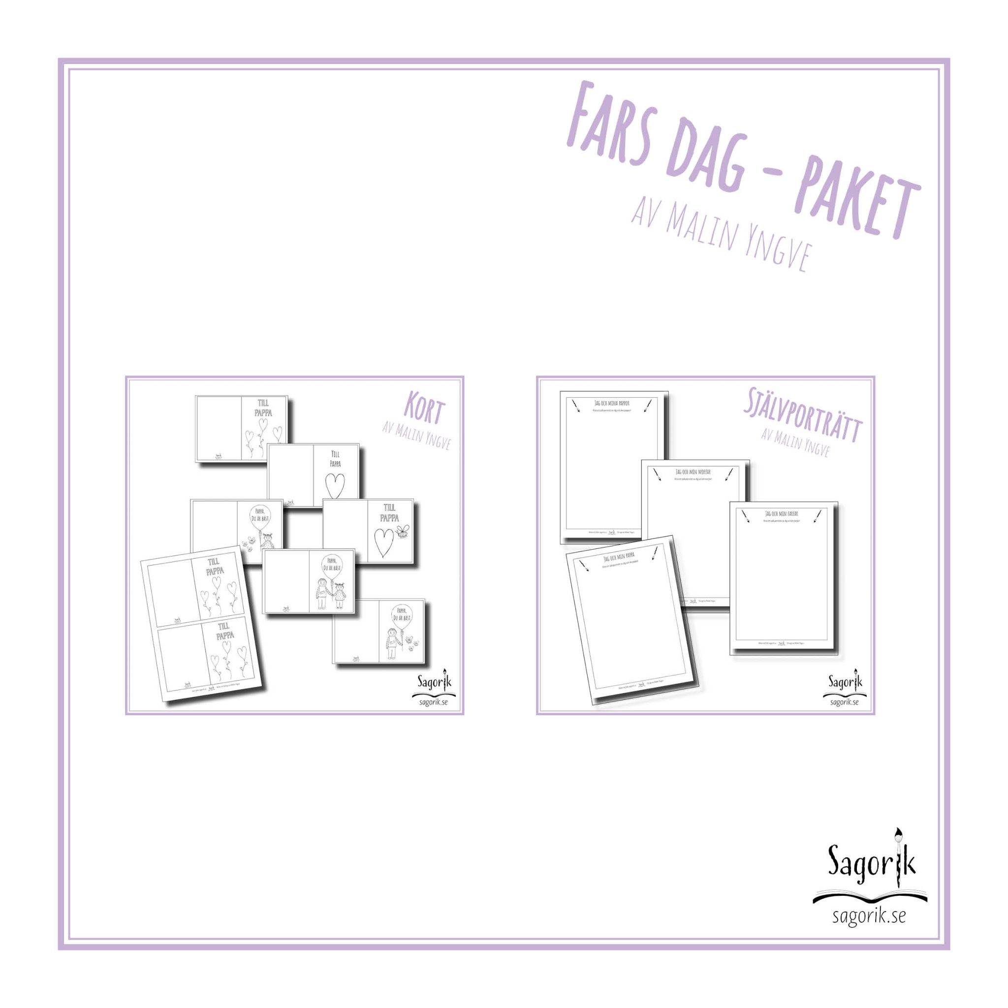 Fars dag - Paket med kort och självporträtt | Teach Academy Fars dag - Paket med kort och självporträtt | Teach Academy