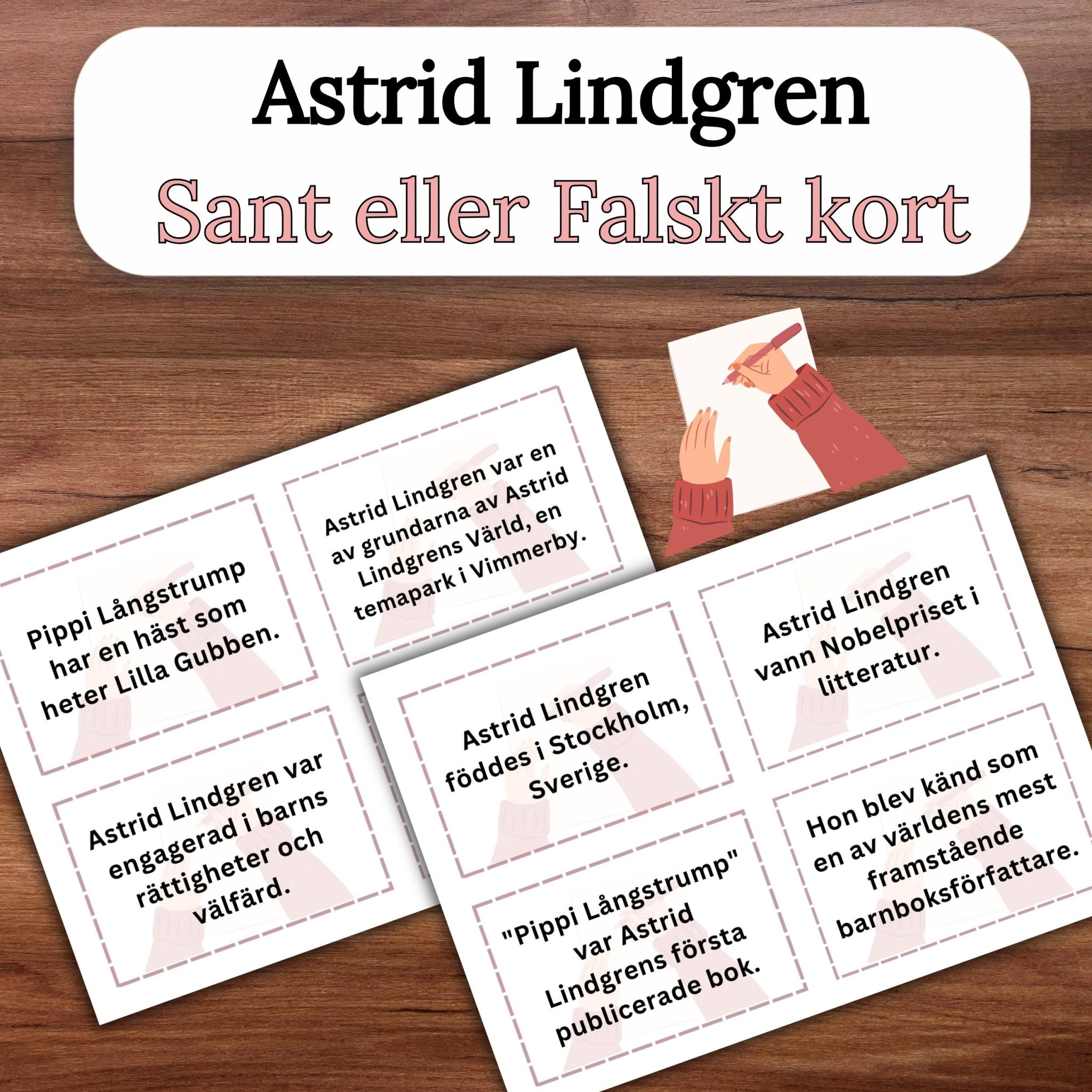 Astrid Lindgren: sant/falskt (barnboksveckan) | Teach Academy Astrid Lindgren: sant/falskt (barnboksveckan) | Teach Academy