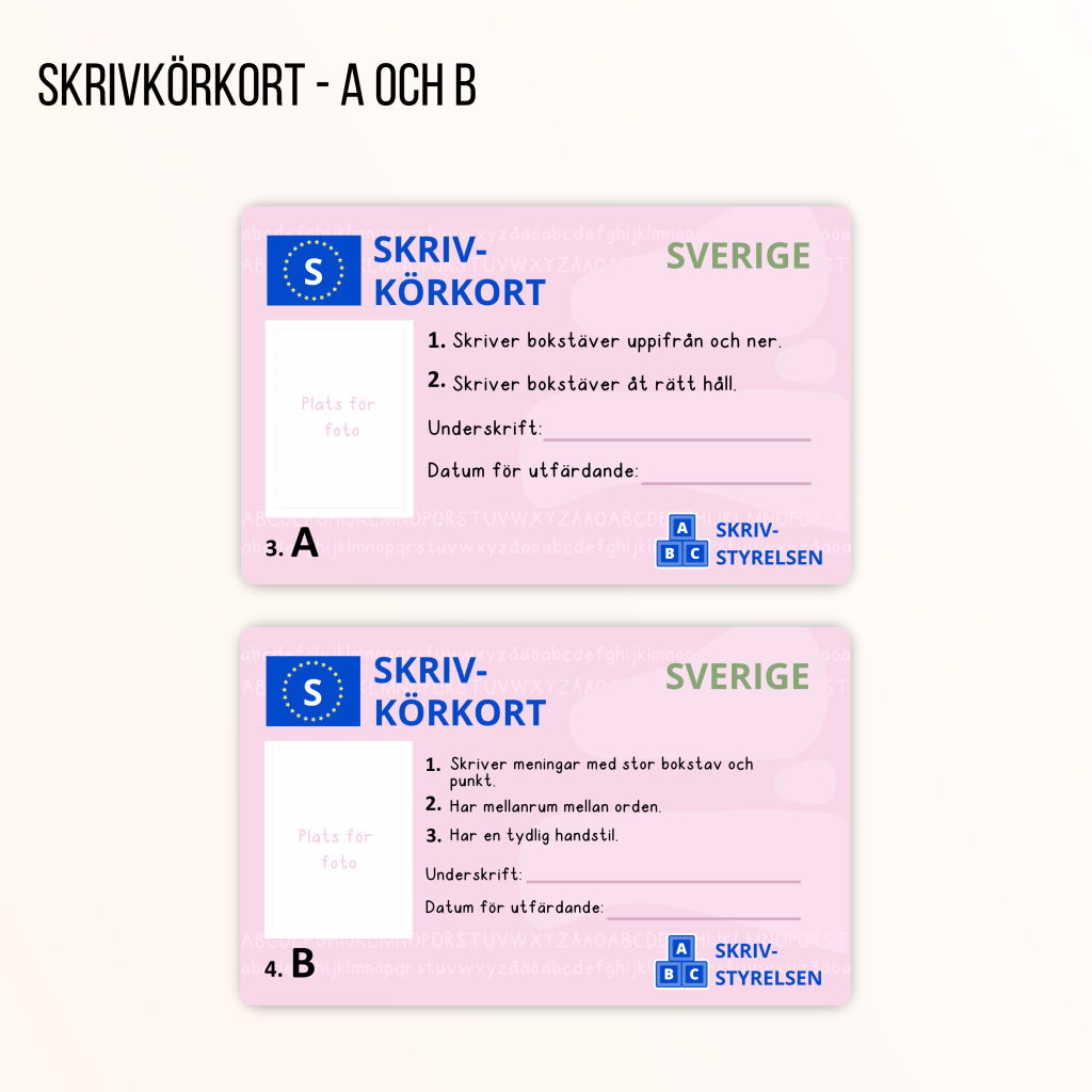 Skrivkörkort A och B | Teach Academy Skrivkörkort A och B | Teach Academy