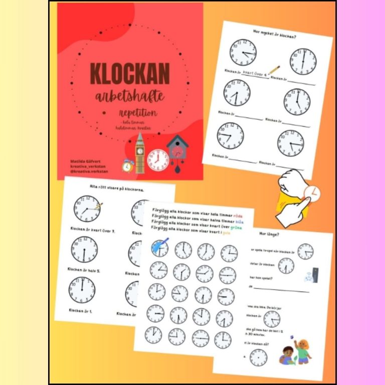 Stort häfte om KLOCKAN (analog & digital) | Teach Academy Stort häfte om KLOCKAN (analog & digital) | Teach Academy