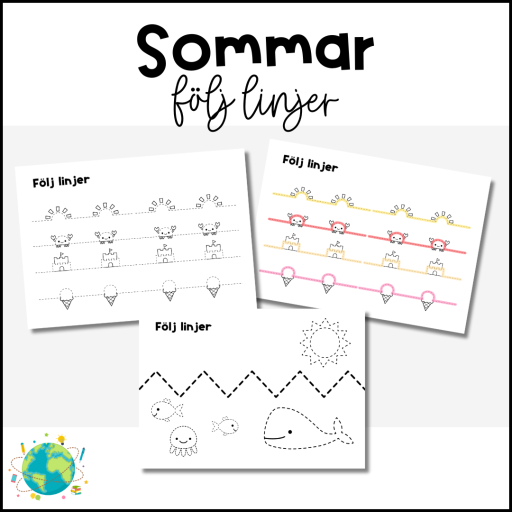 Sommar - Följ linjer | Teach Academy Sommar - Följ linjer | Teach Academy