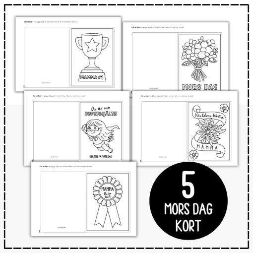 Mors dag-kort (vikbara) 5 motiv | Teach Academy Mors dag-kort (vikbara) 5 motiv | Teach Academy