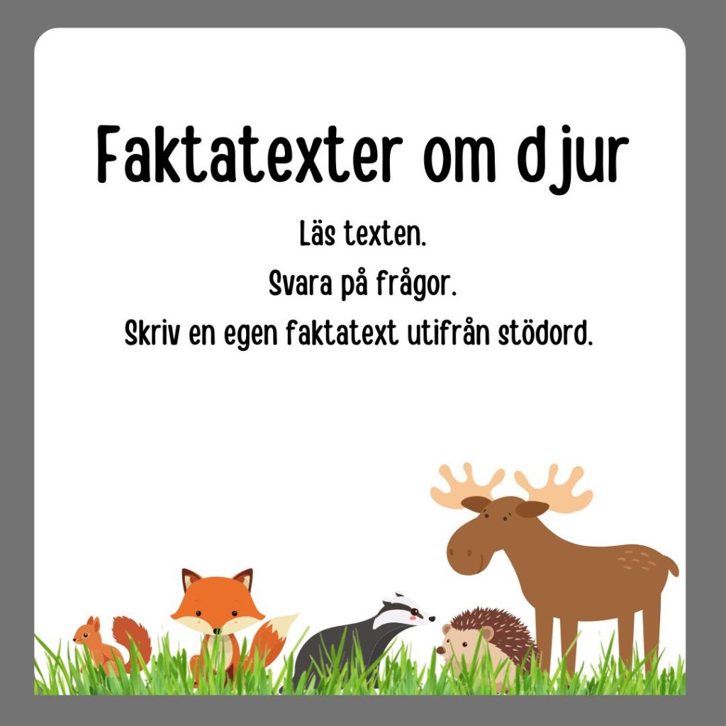 Faktatext och läsförståelse (djur) | Teach Academy Faktatext och läsförståelse (djur) | Teach Academy